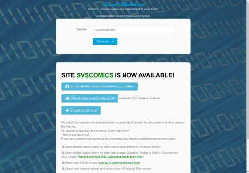 Svscomics.com.isdownorblocked.com Review: Legit or Scam? [2026 New Reviews]