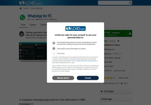 Whatsapp-windows.en.lo4d.com Review: Legit or Scam? [2025 New Reviews]