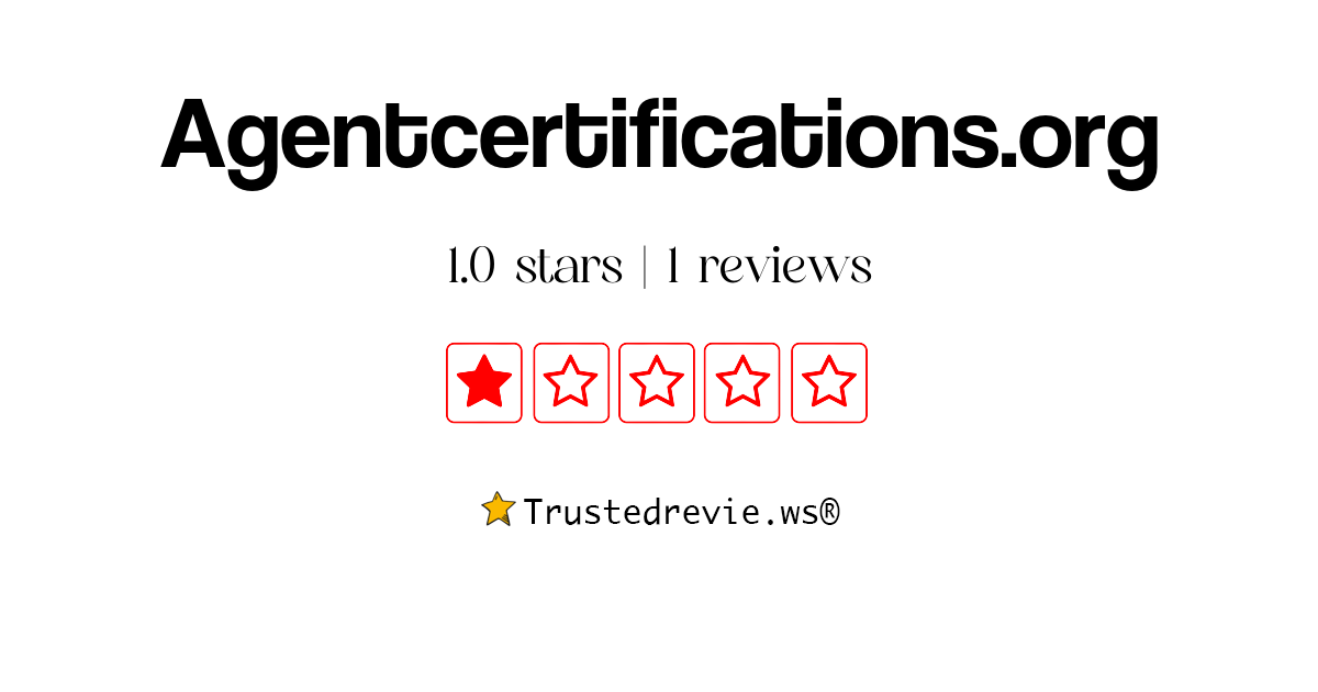 Agentcertifications.org Review: Legit or Scam? [2026 New Reviews]