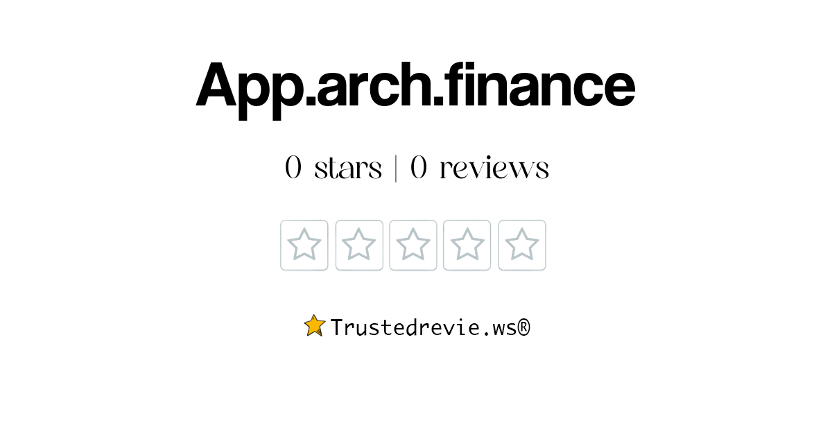 App.arch.finance - Ask Question