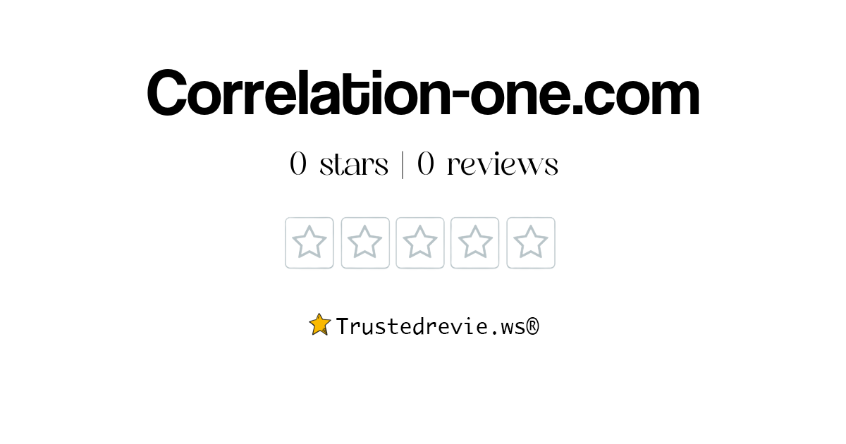 Correlation-one.com Review: Legit or Scam? [2025 New Reviews]
