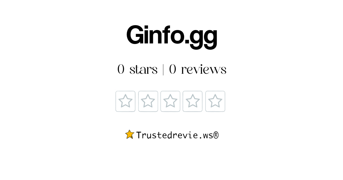 Ginfo.gg Review: Legit or Scam? [2025 New Reviews]