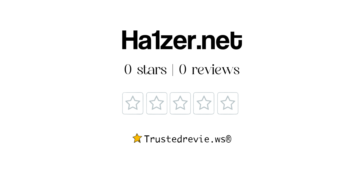 Ha1zer.net Review: Legit or Scam? [2025 New Reviews]