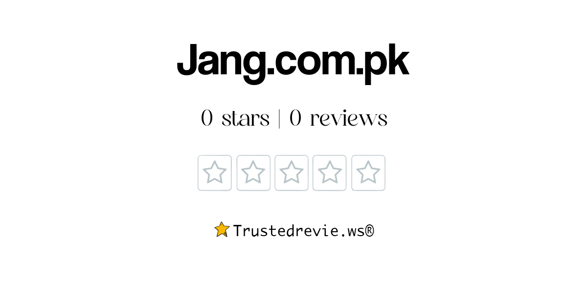 Jang.com.pk Review: Legit or Scam? [2026 New Reviews]