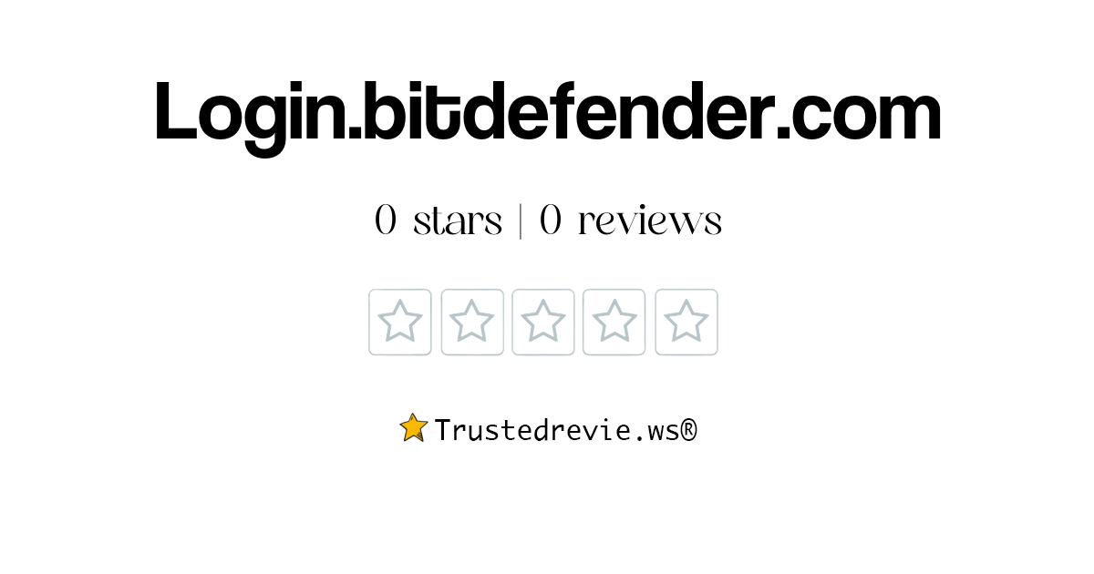 Login.bitdefender.com - Ask Question