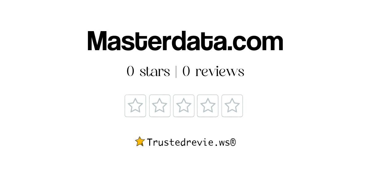 Masterdata.com Review: Legit or Scam? [2026 New Reviews]