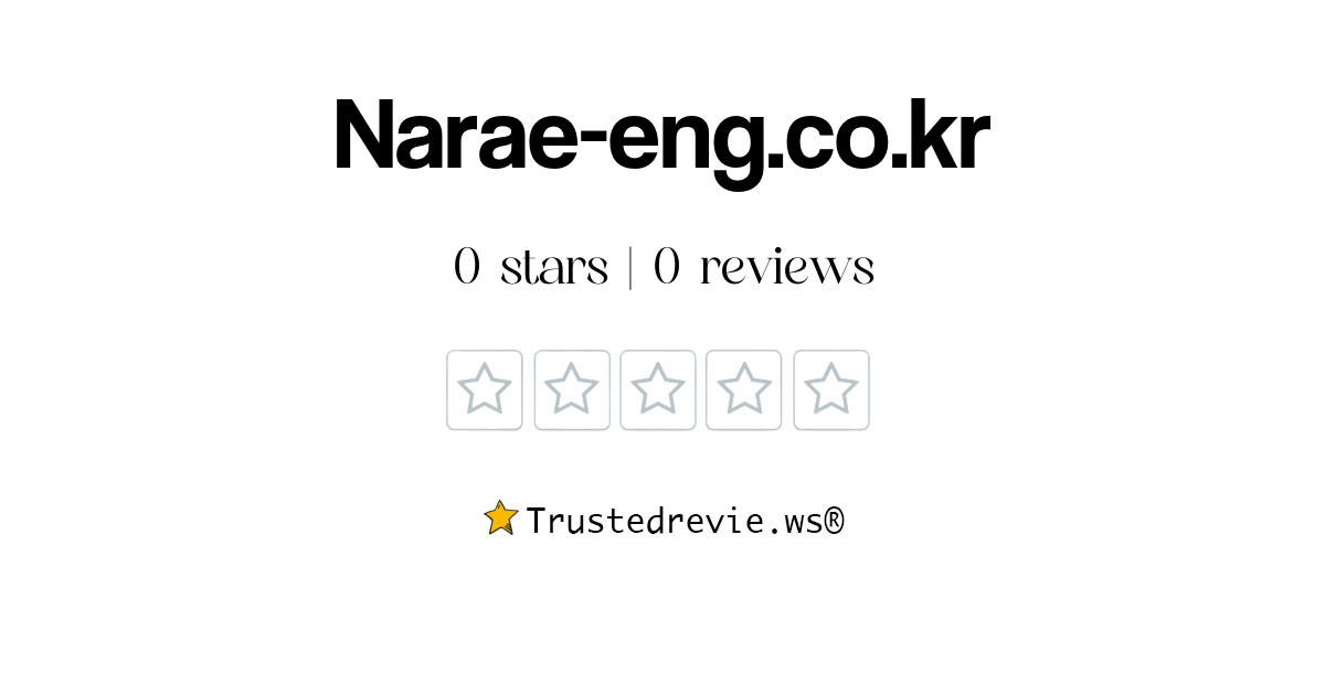 Narae-eng.co.kr - Ask Question