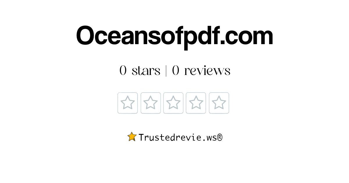 Oceansofpdf.com Review: Legit or Scam? [2026 New Reviews]