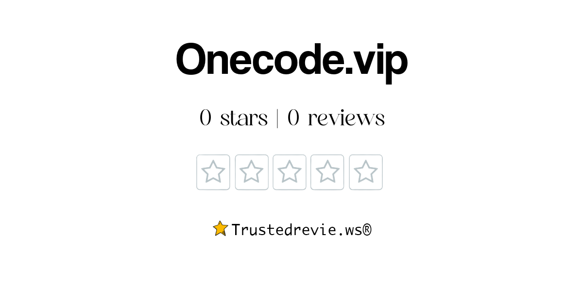 Onecode.vip Review: Legit or Scam? [2026 New Reviews]