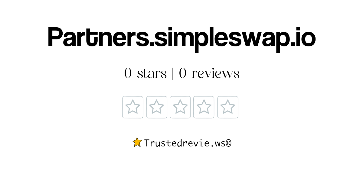 Partners.simpleswap.io Review: Legit or Scam? [2024 New Reviews]
