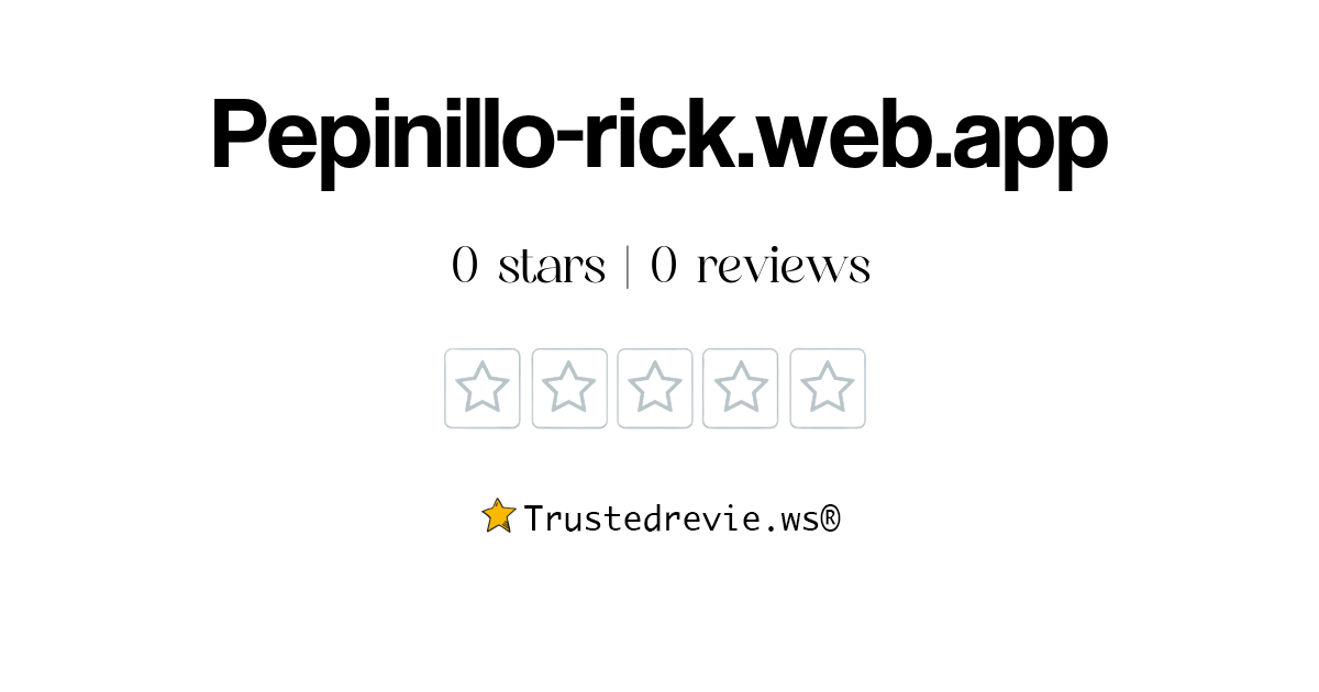 Pepinillo-rick.web.app - Ask Question