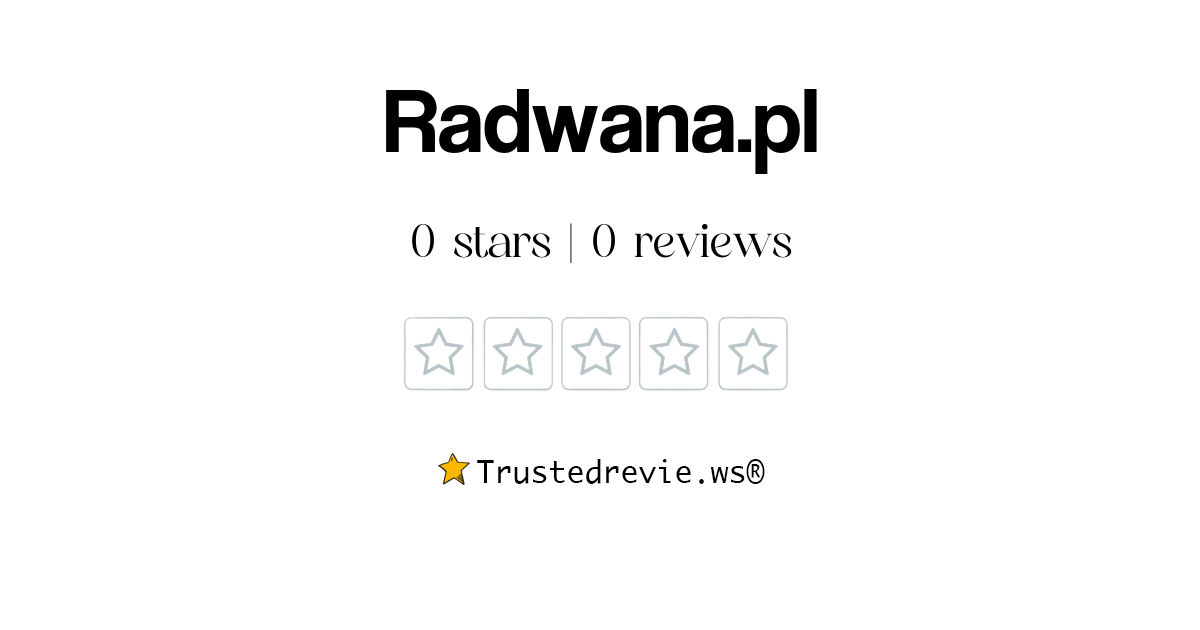 Radwana.pl Review: Legit or Scam? [2025 New Reviews]