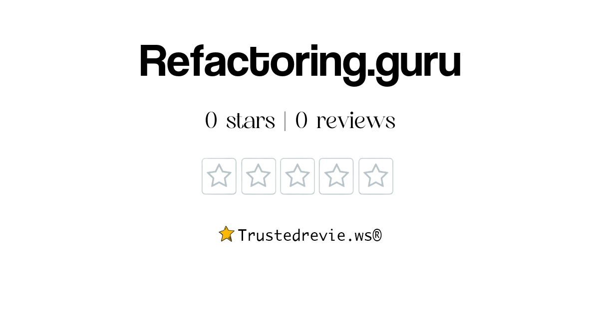 Refactoring.guru Review: Legit or Scam? [2025 New Reviews]