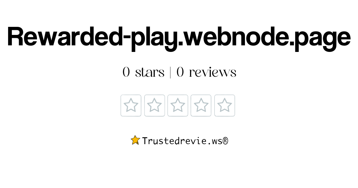 Rewarded-play.webnode.page Review: Legit or Scam? [2026 New Reviews]