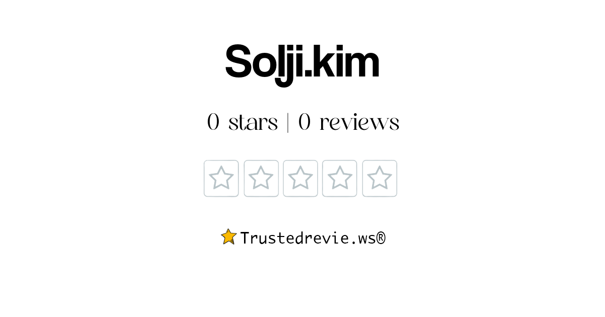 Solji.kim Review: Legit or Scam? [2025 New Reviews]