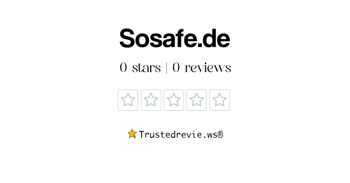 Sosafe.de Review: Legit or Scam? [2025 New Reviews]