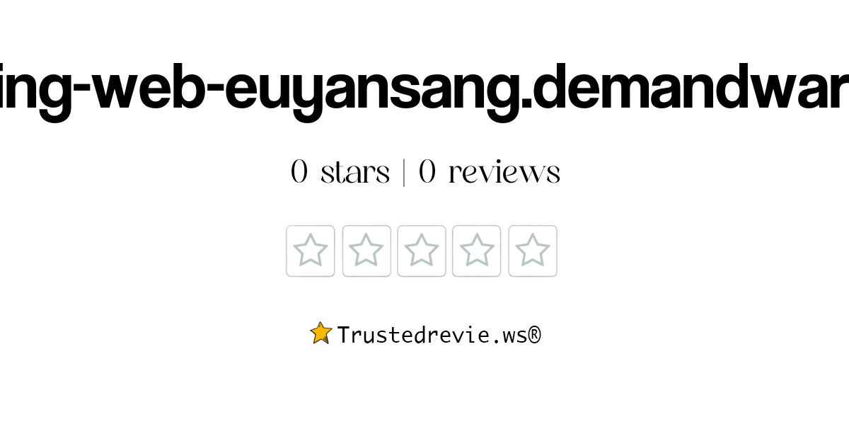 Staging-web-euyansang.demandware.net Review: Legit or Scam? [2025 New Reviews]