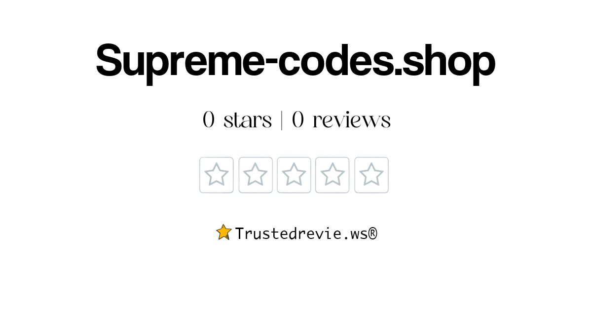 Supreme-codes.shop - Ask Question