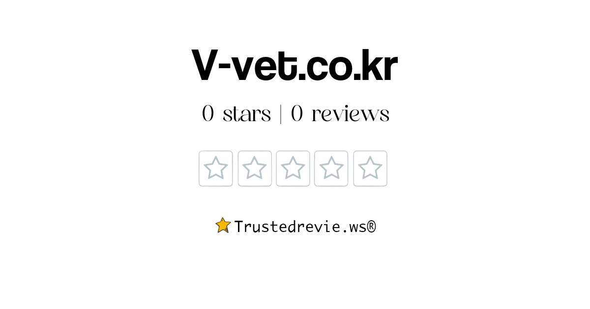 V-vet.co.kr Review: Legit or Scam? [2026 New Reviews]