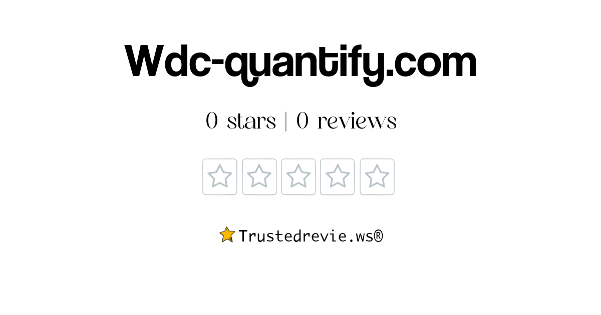 Wdc-quantify.com - Ask Question