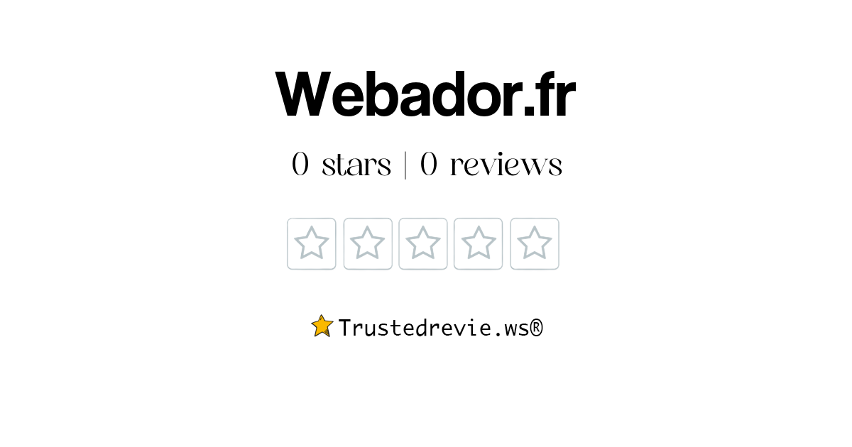Webador.fr Review: Legit or Scam? [2026 New Reviews]