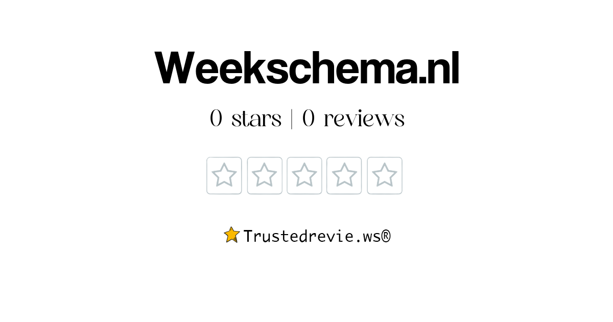 Weekschema.nl Review: Legit or Scam? [2024 New Reviews]